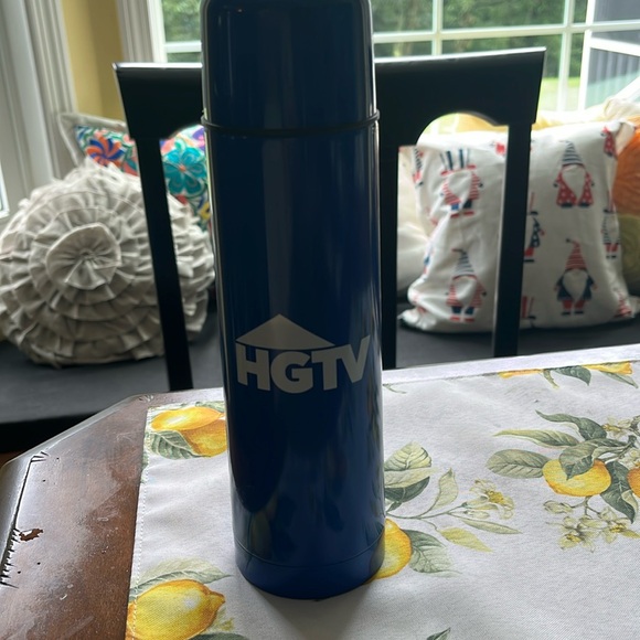 Kitchen | Hgtv Twist Off Top Blue Thermos Super Cute Never Used | Poshmark